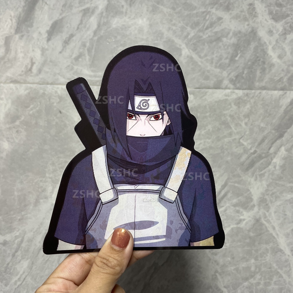 Uchiha Itachi NARUTO Anime Motion Lenticular Sticker Waterproof Decals ...
