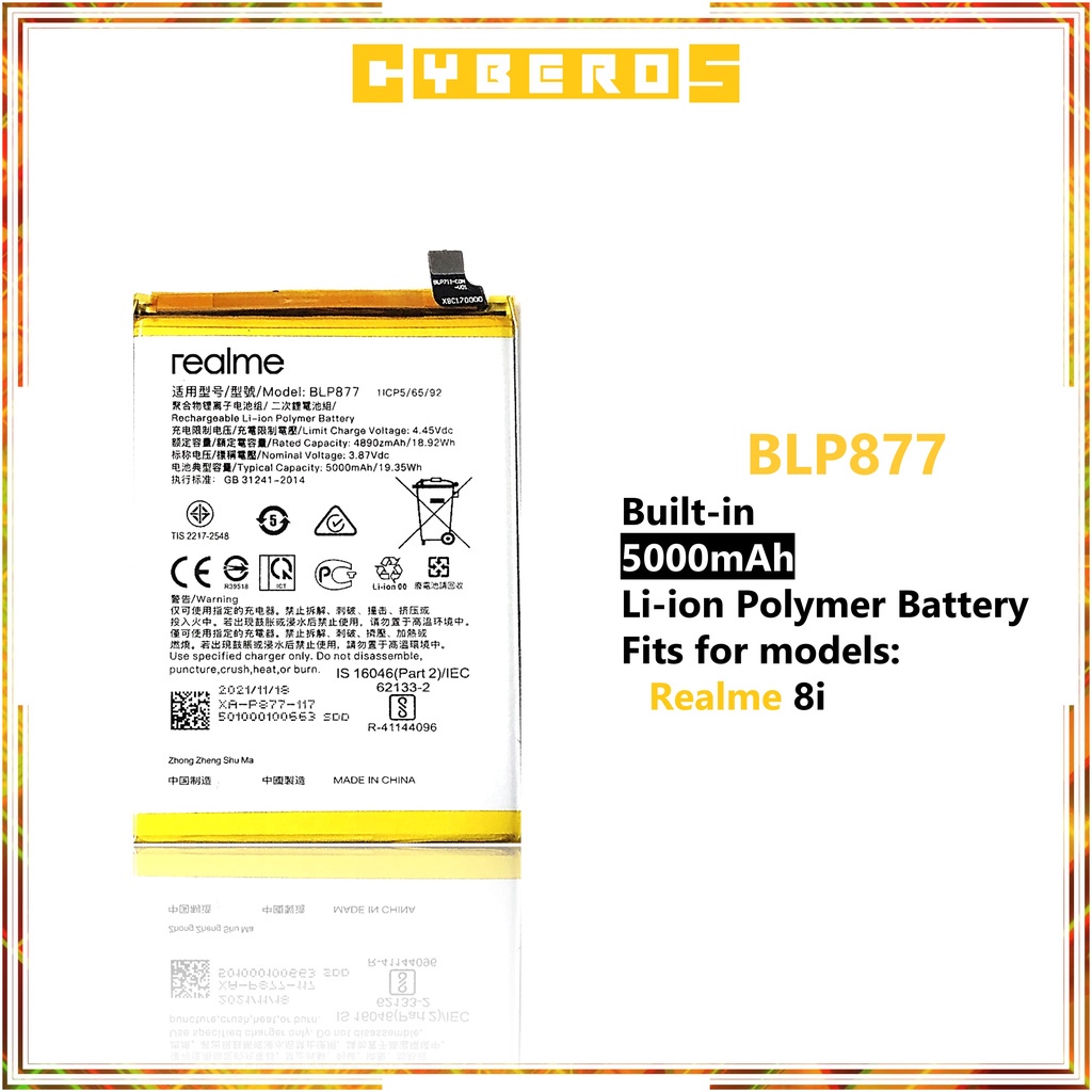 Battery of Realme 8i BLP877 | Shopee Philippines