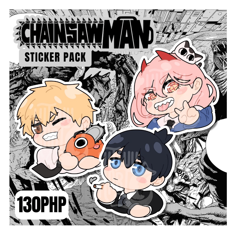 Chainsaw Man Sticker Pack Anime High Quality | Shopee Philippines