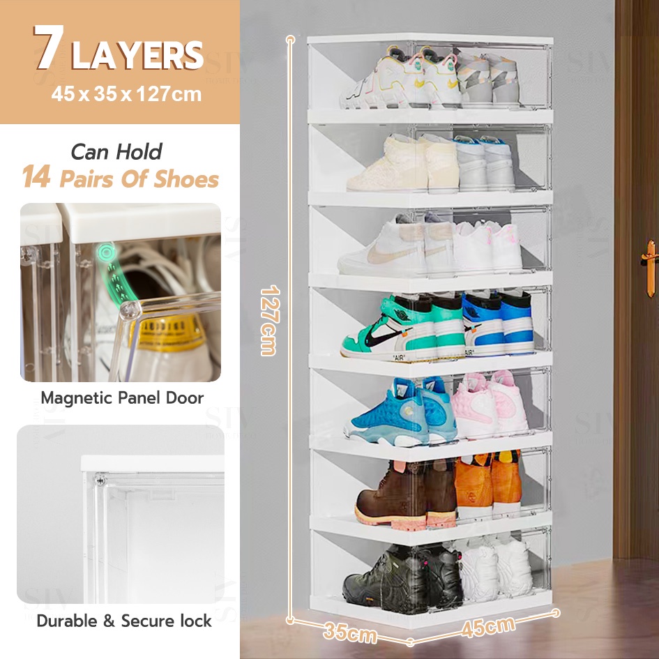 Siv Foldable Shoe Rack Folding Cabinet Storage Organizer Box Shelf ...