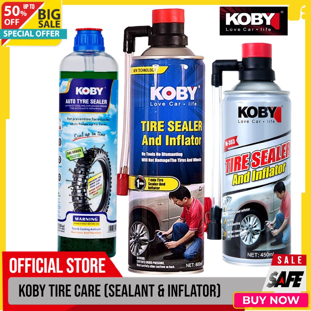 Koby Tire Inflator Sealer / Tyre Sealant High Quality | Shopee Philippines