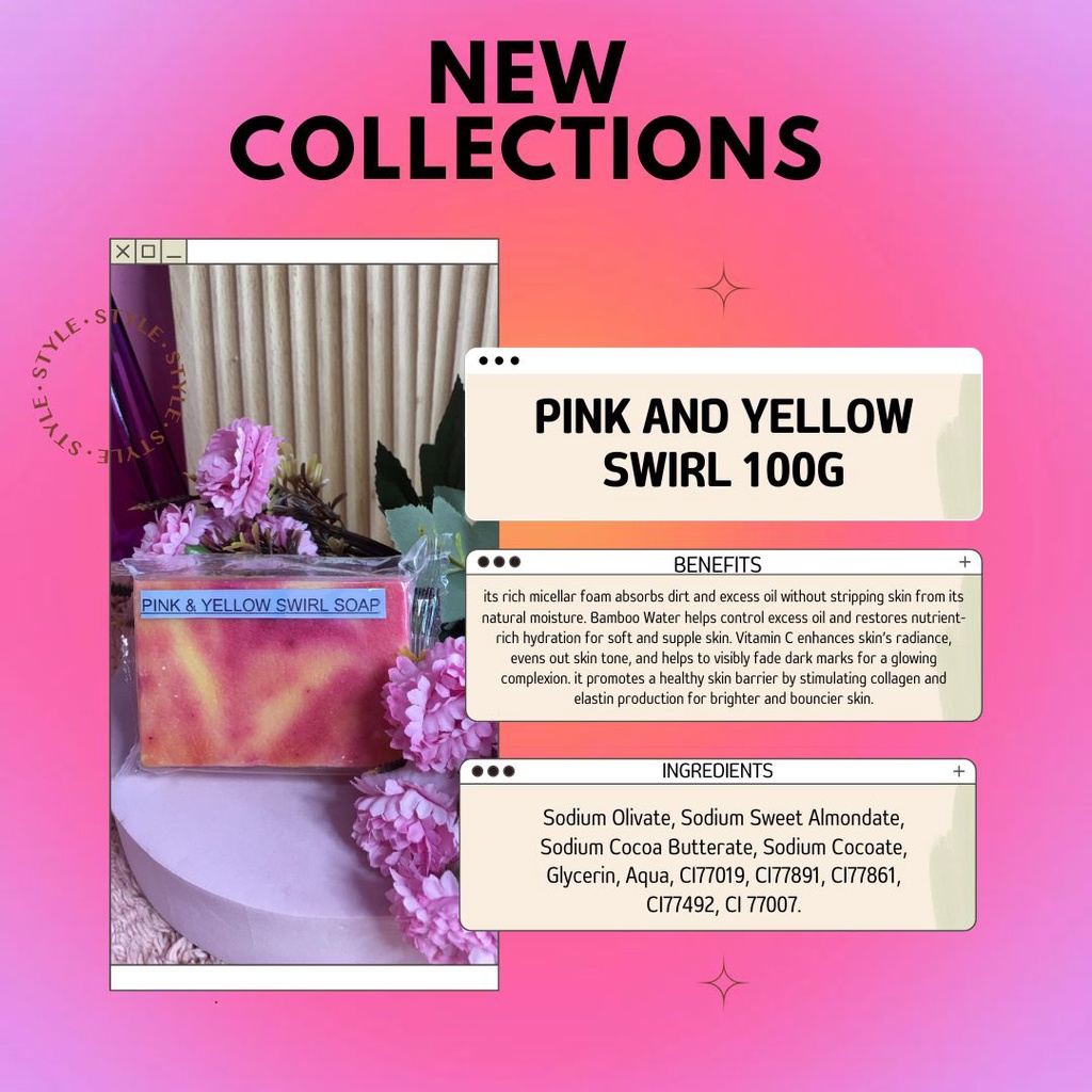 MAGENTA AND YELLOW SWIRL SOAP (OPEN FOR REBRANDING) | Shopee Philippines