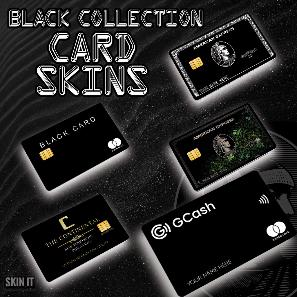 Black Card Bank Card Skin Stickers For ATMS | Shopee Philippines