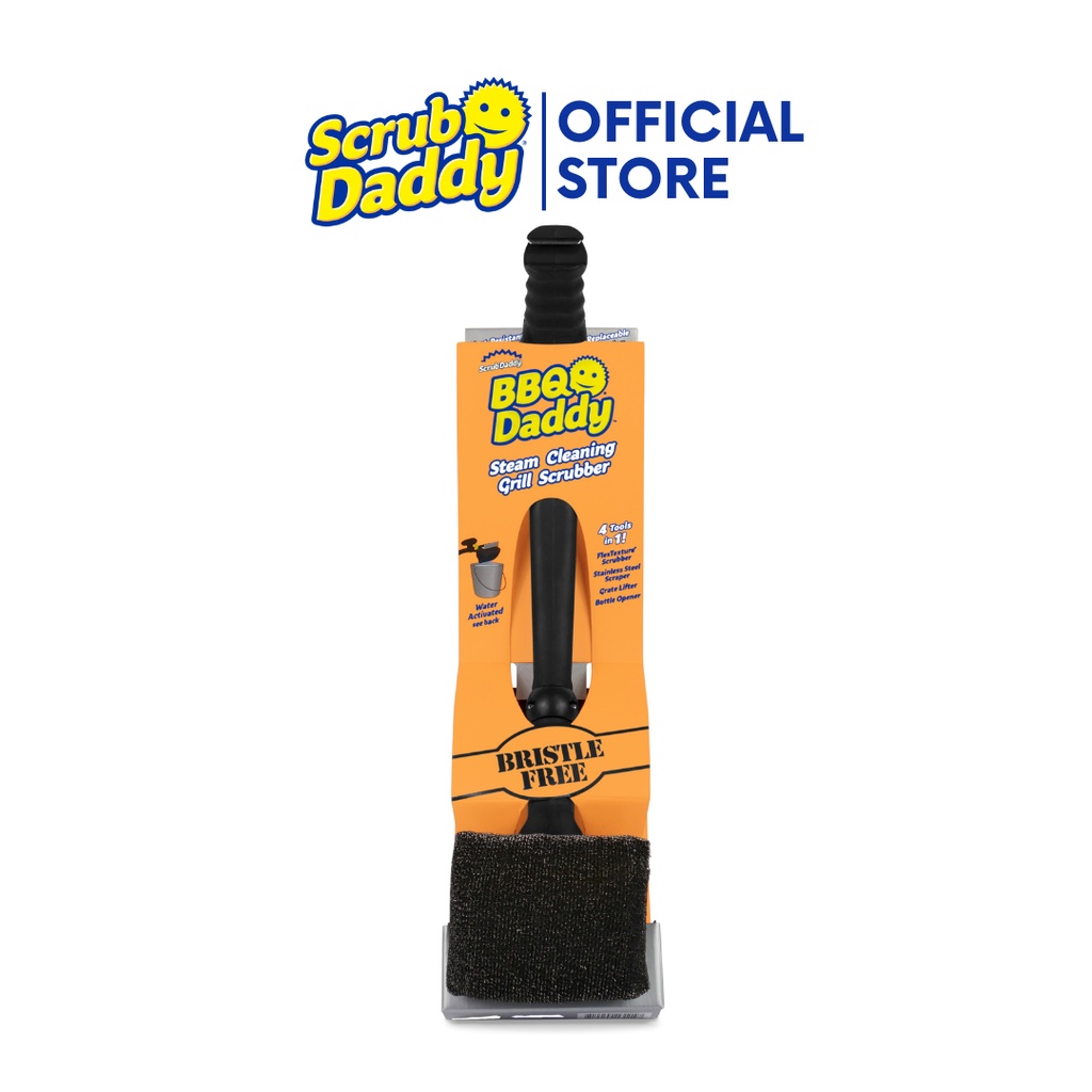 Scrub Daddy BBQ Daddy Bristle Grill Brush with Stainless Steel Scraper ...