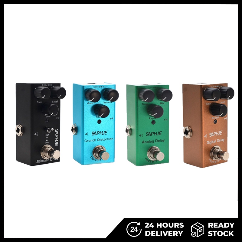 SAPHUE Mini Electric Guitar Pedal Ultimate Drive/Crunch Distortion ...