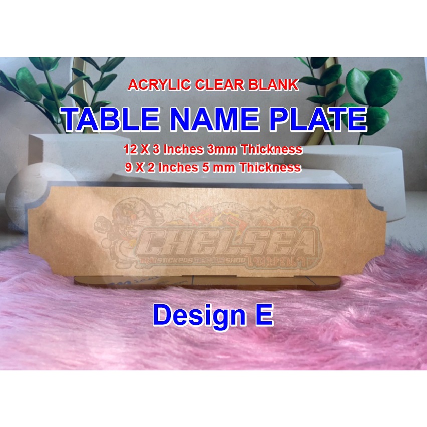Acrylic Table Name Plate, Desk Clear / Transparent, Blank | Shopee ...