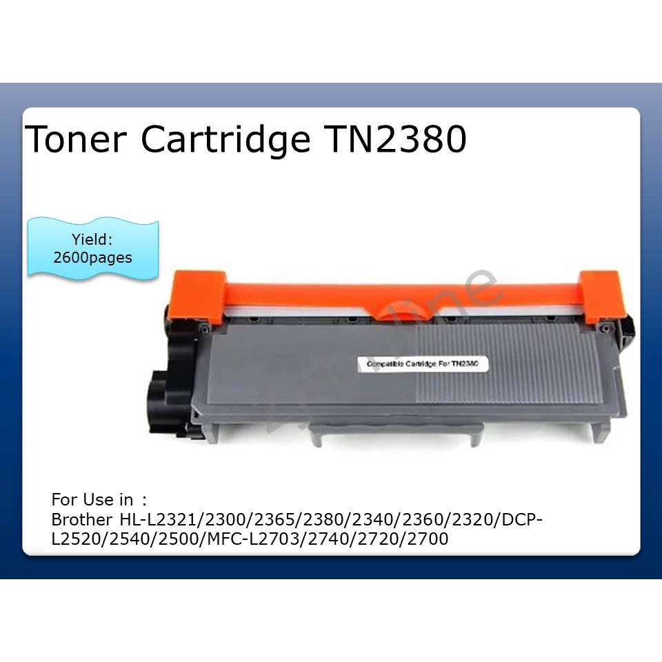 Toner TN2380 TN-2380 Cartridge for DCP L2540 L2365 L2700 L2740 (Regular ...