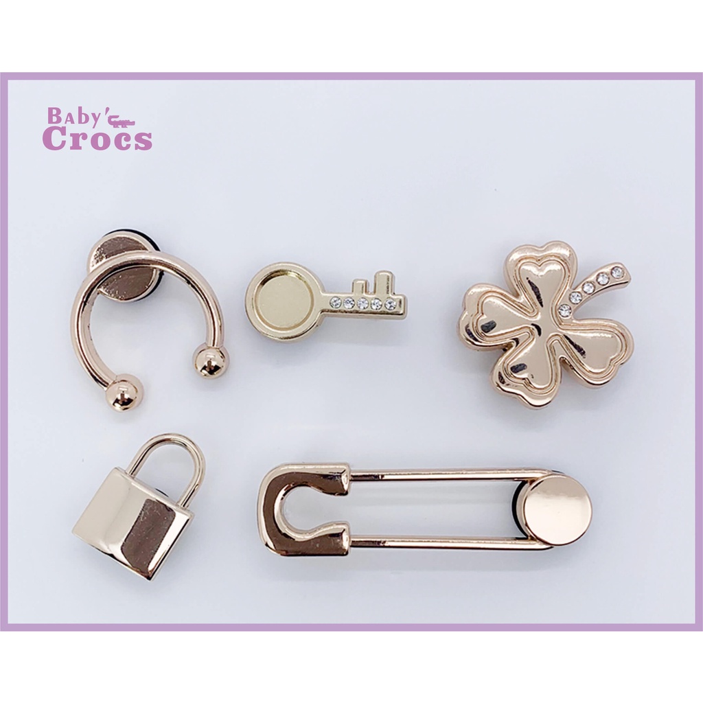 2022-NEW Crocs jibbitz Charm Metal Hole Shoes Flower Decorative Button ...