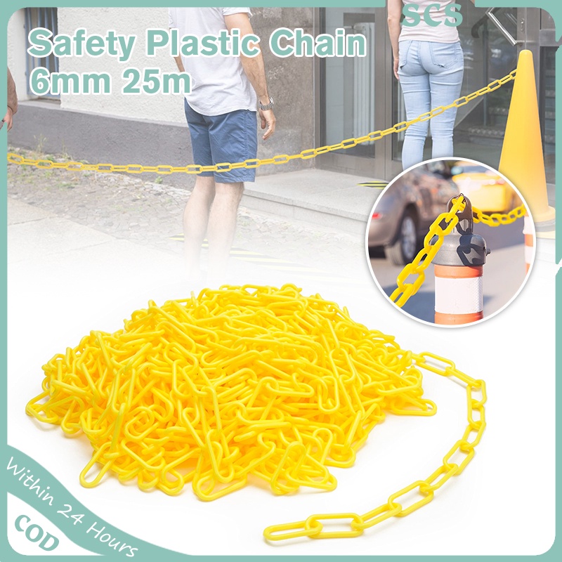 25m Plastic Warning Chain Safety Barrier Chain,for Crowd Control ...