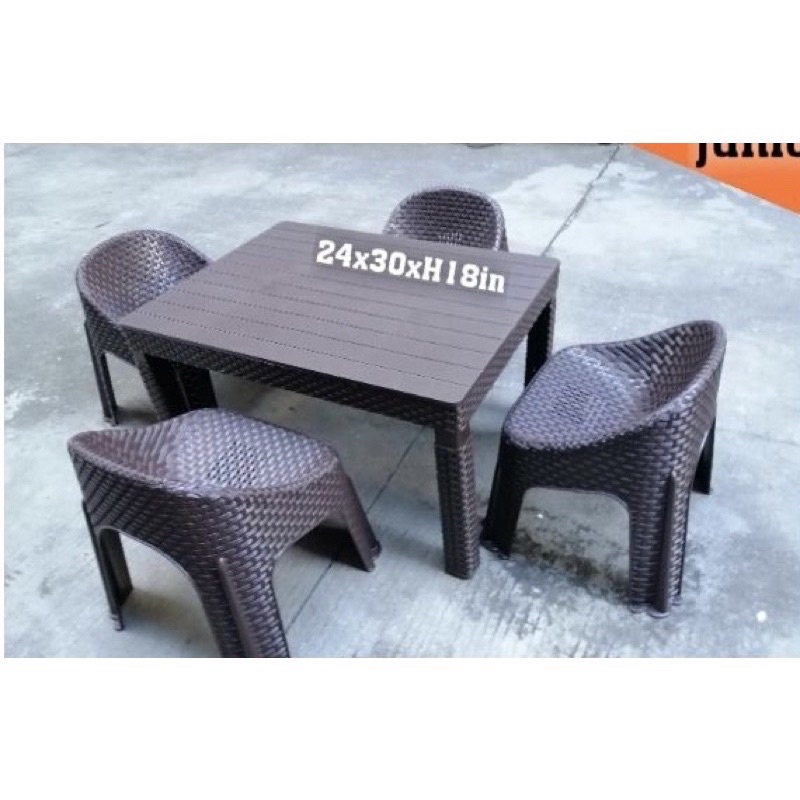 Jolly 24 x 30 Inches (TABLE ONLY) Rattan Design High Quality Dinning ...