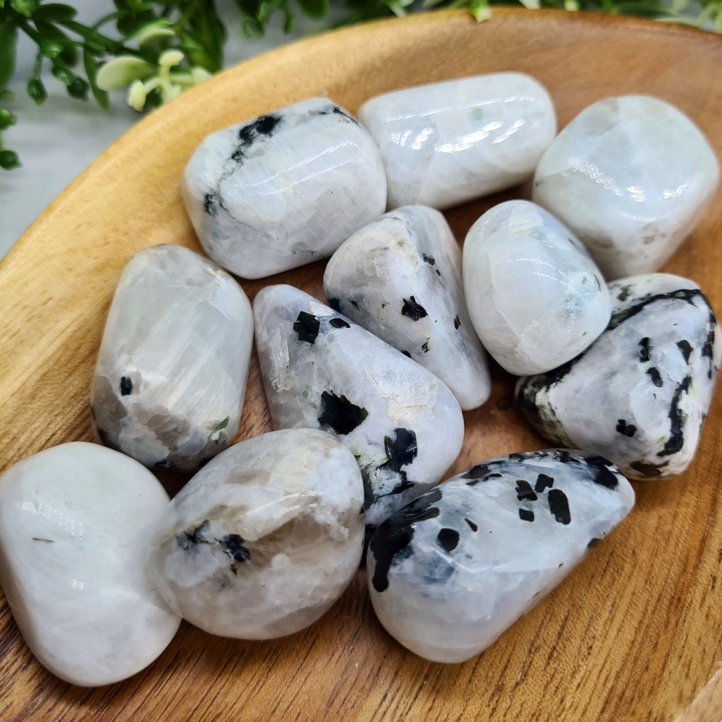 Rainbow Moonstone Tumbled Stone - Moonstone Healing Crystal - Medium ...