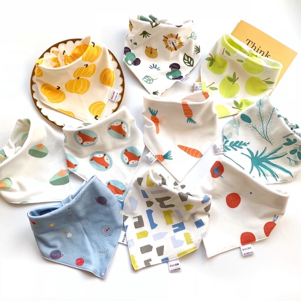 CiCi Baby Cute Waterproof Corp Infant Bibs Cotton Bibdana Kid Assorted ...