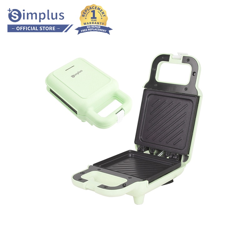 Simplus Waffle Maker Sandwich Maker 2 in 1 Replaceable Plates Breakfast ...