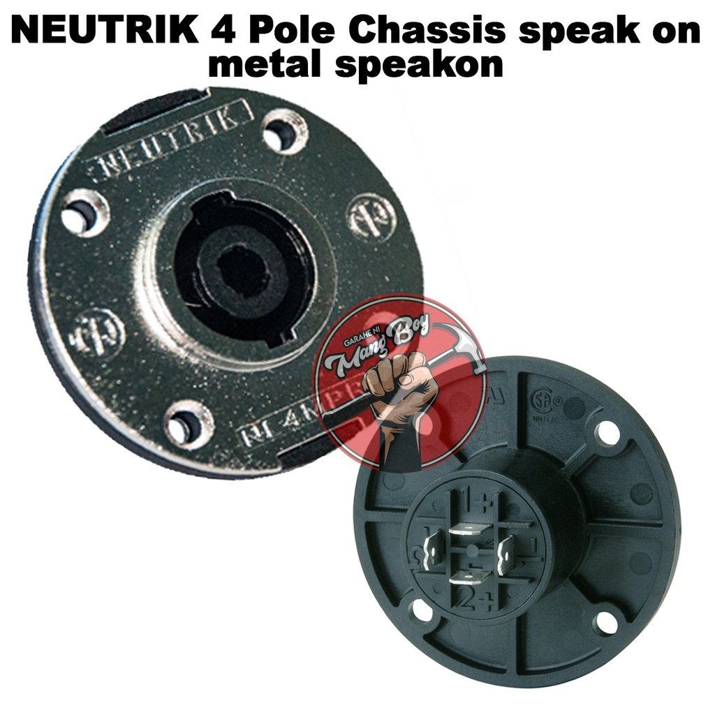 NEUTRIK 4 Pole Chassis speak on metal speakon electronics | Shopee ...
