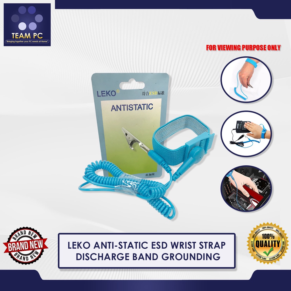 LEKO ANTI-STATIC ESD WRIST STRAP DISCHARGE BAND GROUNDING | Shopee ...