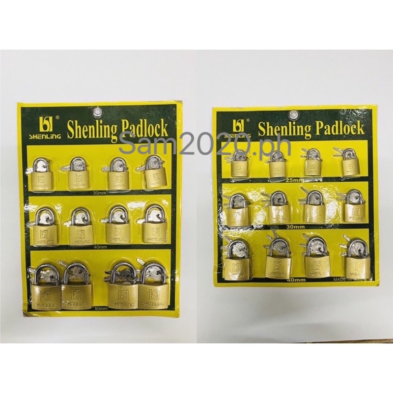 Shenling padlock set 12pcs/pack 20mm-50mm | Shopee Philippines