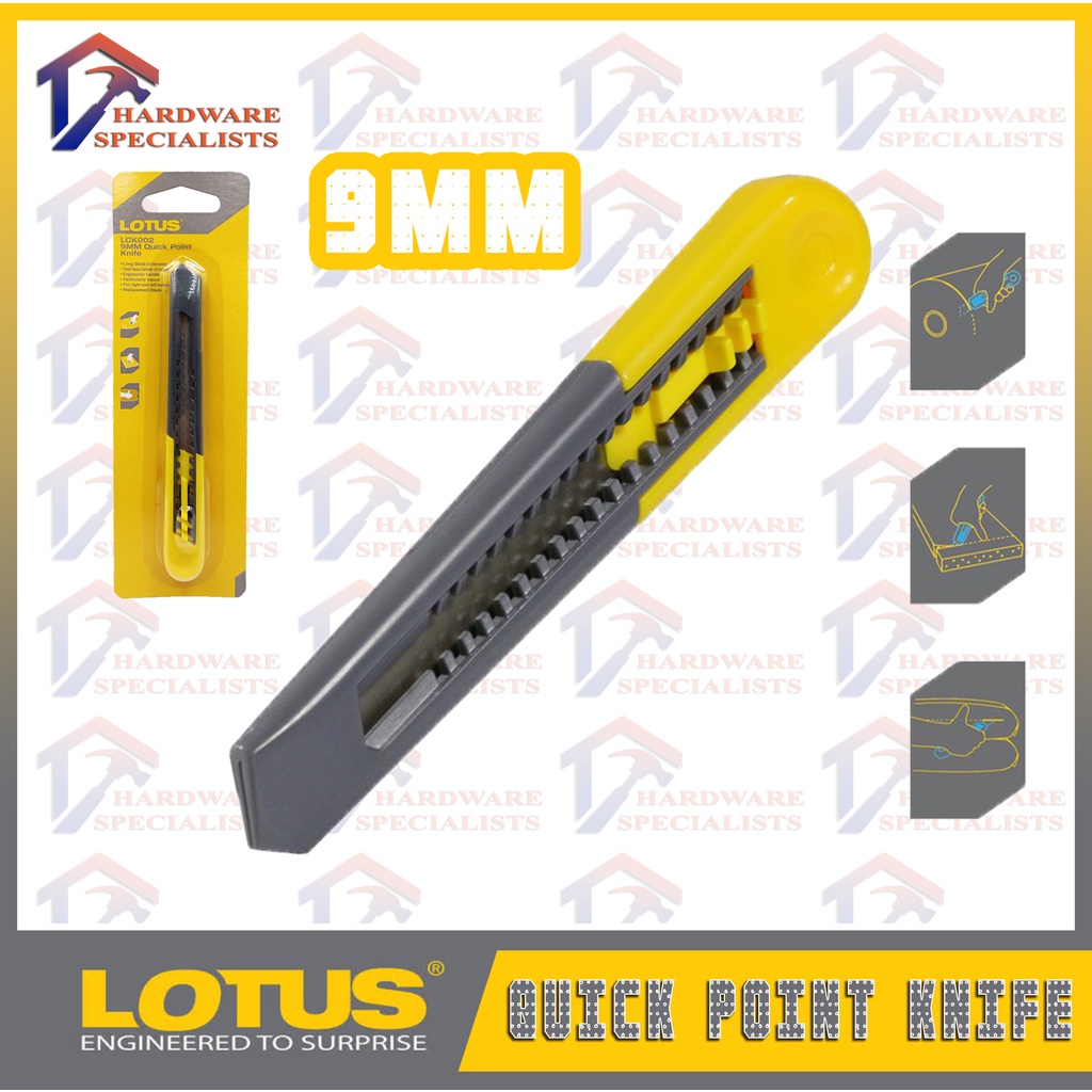 Lotus Quick Point Knife Cutter 9 mm LCK002 | Shopee Philippines