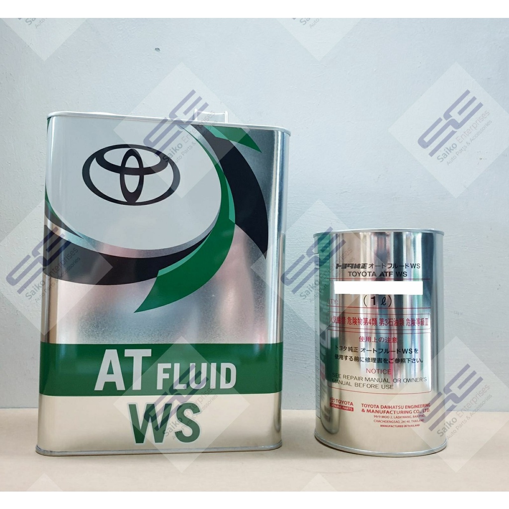 Genuine Toyota ATF WS 5 Liters Automatic Transmission Fluid World ...
