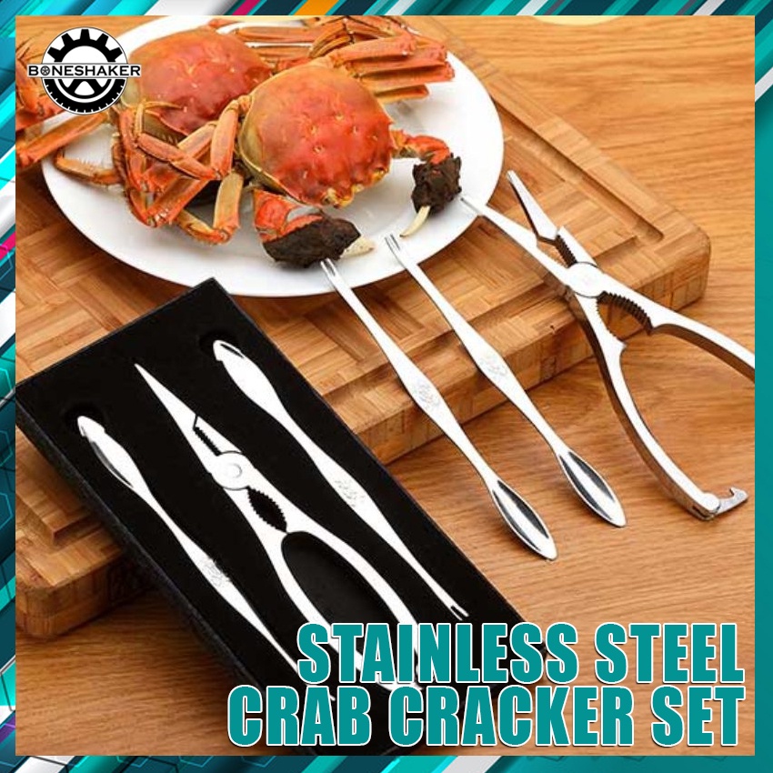 Stainless Steel Crab Cracker Set 3pcs Seafood Tools Crab Crackers Nut