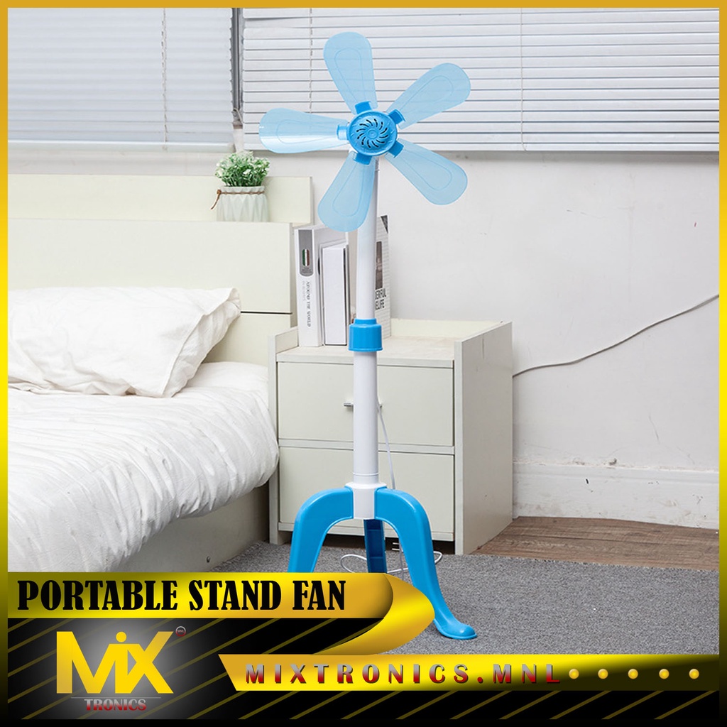 Mixtronics.mnl Portable 5 BLADES Electric Stand Fan Adjustable ...