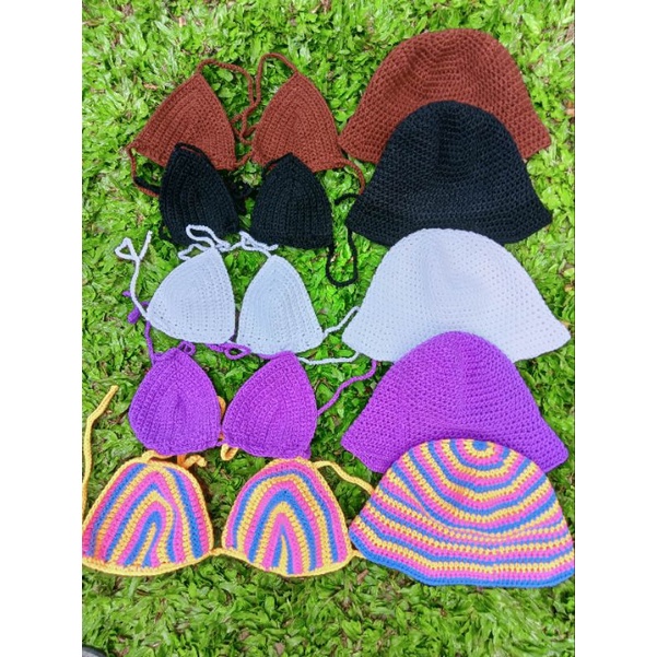 BRA&HAT CROCHET SUMMER | Shopee Philippines