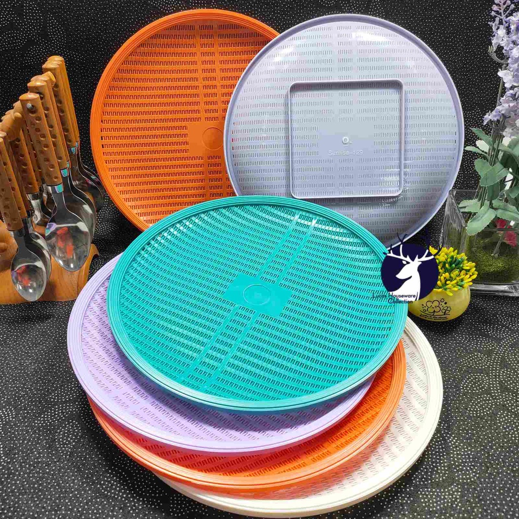 10” PLASTIC PARTY PLATE / BILAO / FIESTA PLATE / RATTAN STYLE PLATE ...