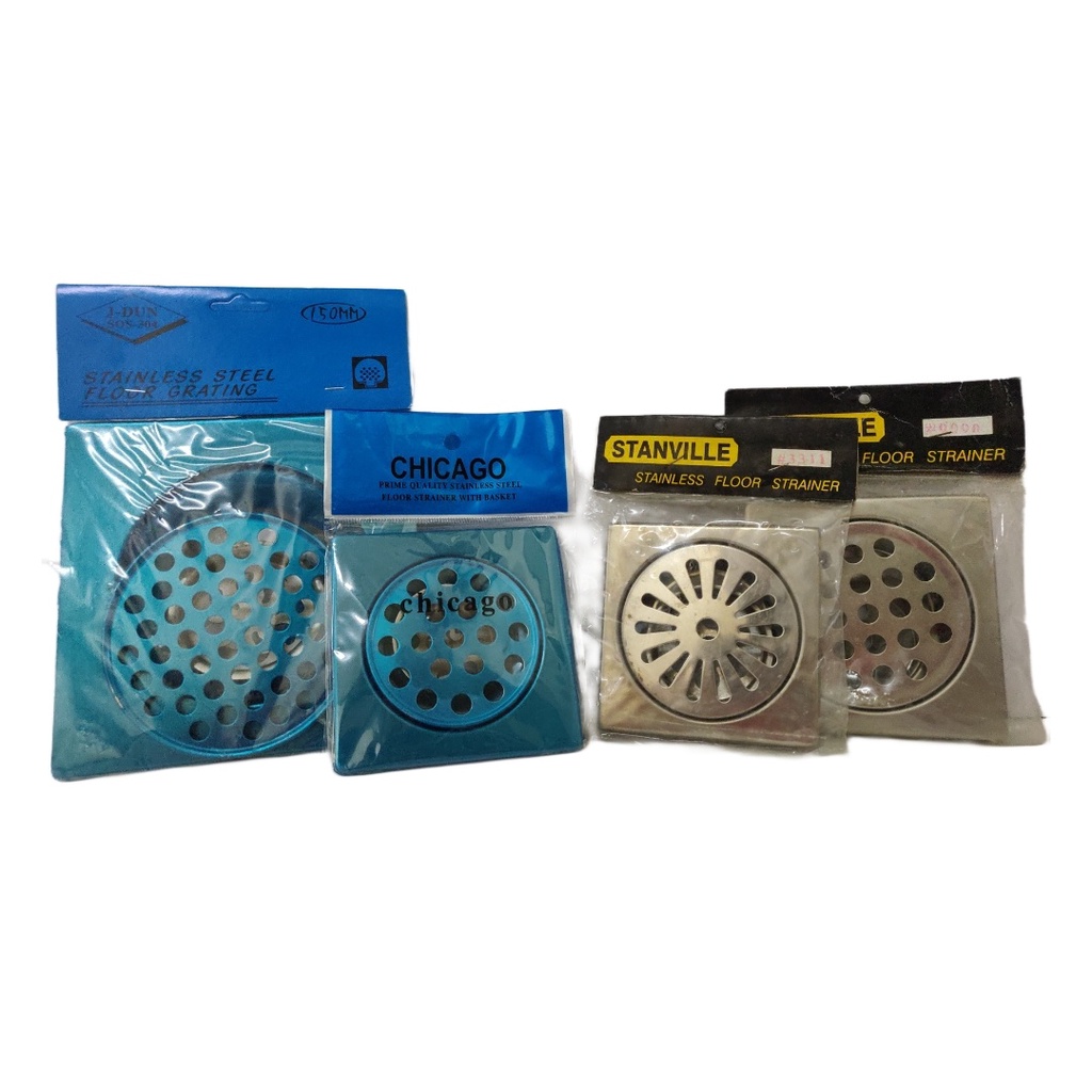 CHICAGO STAINLESS FLOOR STRAINER 4X4,6X6 / STANVILLE FLOOR STRAINER 3X3 ...