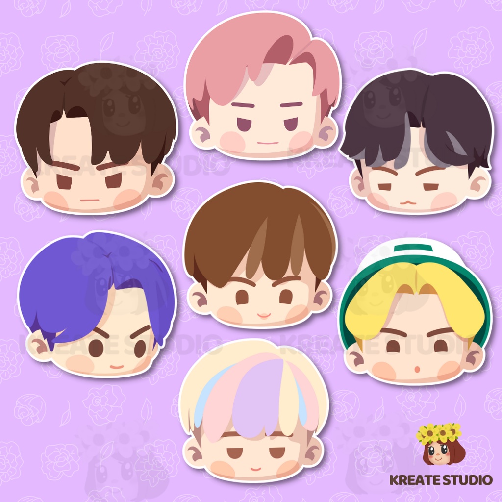 BTS BUTTER BUBBLE HEAD (IN THE SEOM) - Waterproof Vinyl Sticker ...