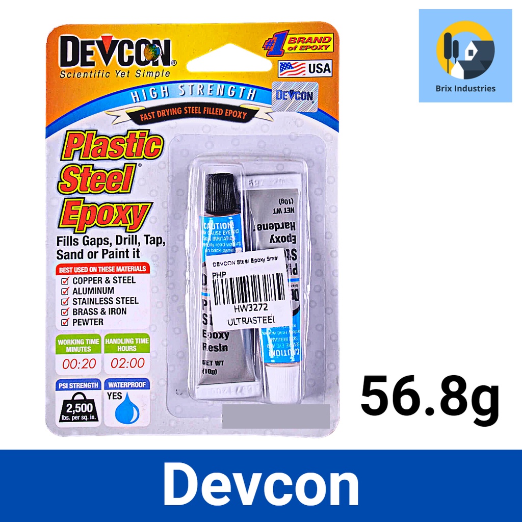 Devcon Plastic Steel Epoxy 20g (S-520) or 56.8g (S-5) High Strength ...