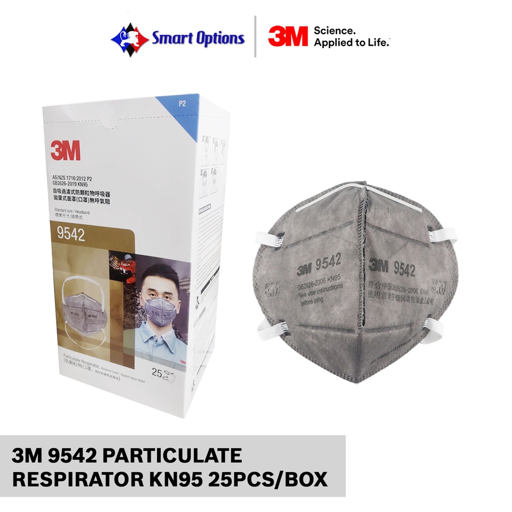 3M 9542 PARTICULATE RESPIRATOR KN95 1BOX/25PCS. | Shopee Philippines