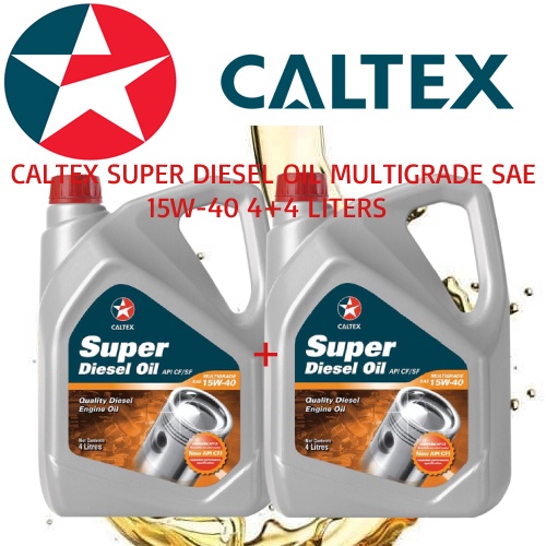 CALTEX SUPER DIESEL OIL MULTIGRADE SAE 15W-40 8 LITERS | Shopee Philippines