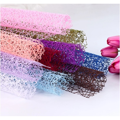 49cm x 5yards | Mesh Web Wrapping Paper Flower Paper Bouquet Mesh ...