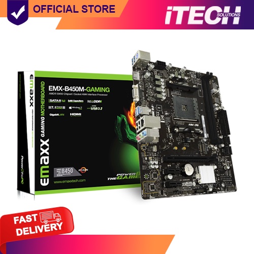 EMAXX B450M GAMING / 2*DDR4/M2/USB3/VGA+HDMI/PS2 AM4 (M-ATX) | Shopee Philippines