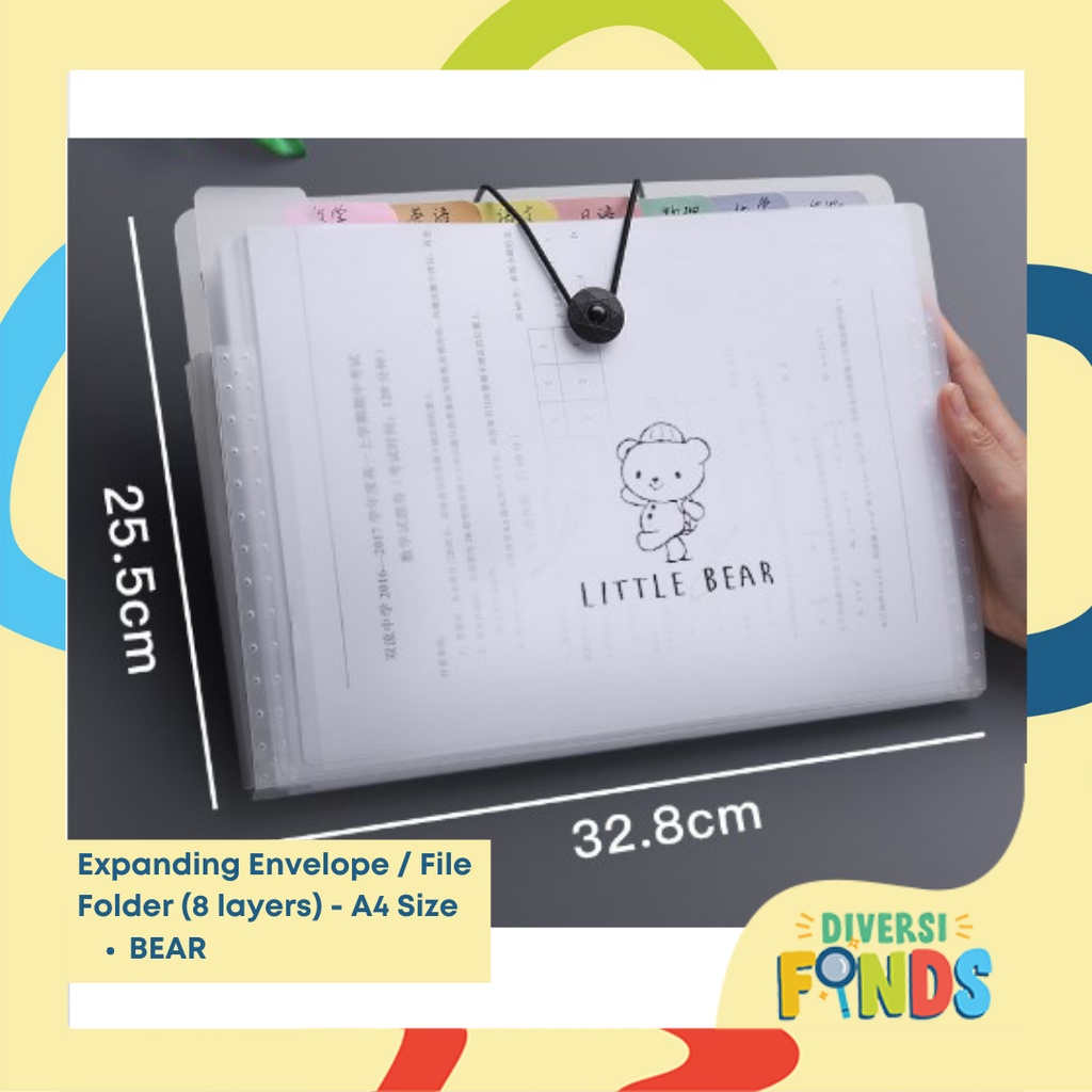 Expanding File Folder A4 Size - With Garter - 8 layers and 12 layers ...
