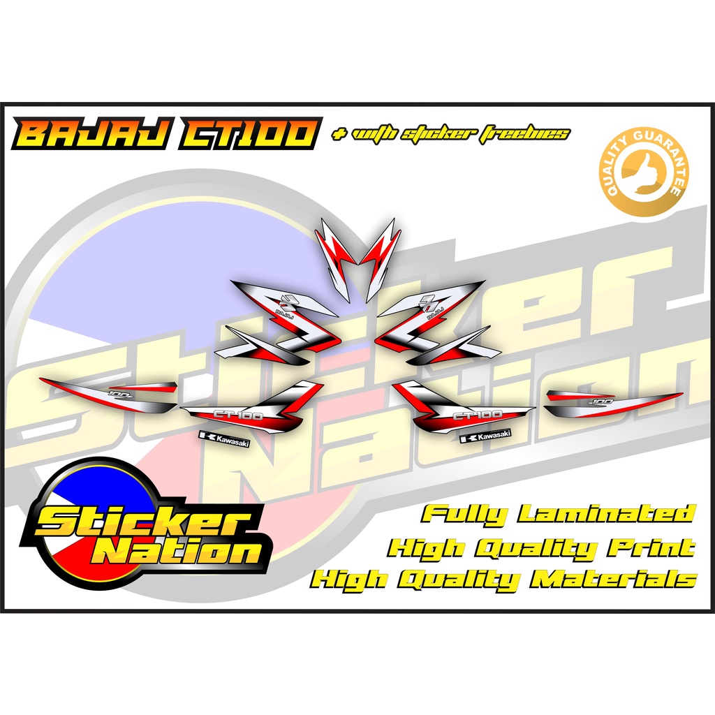 KAWASAKI BAJAJ CT100 STOCK DECAL | Shopee Philippines