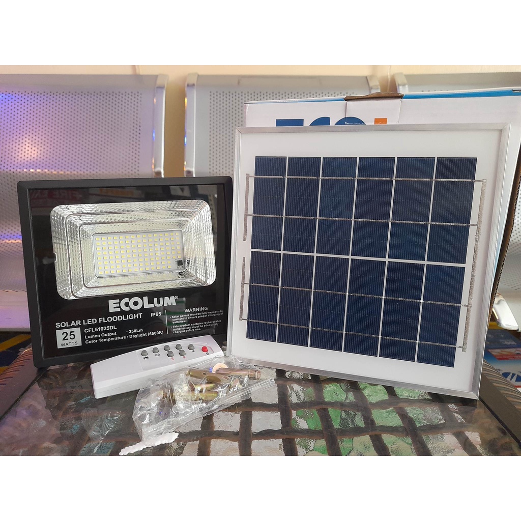 Solar flood light 25w Ecolum | Shopee Philippines