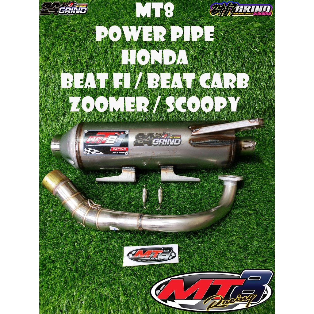 MT8 POWER PIPE HONDA BEAT FI / BEAT CARB / ZOOMER / SCOOPY RATLOOK ...