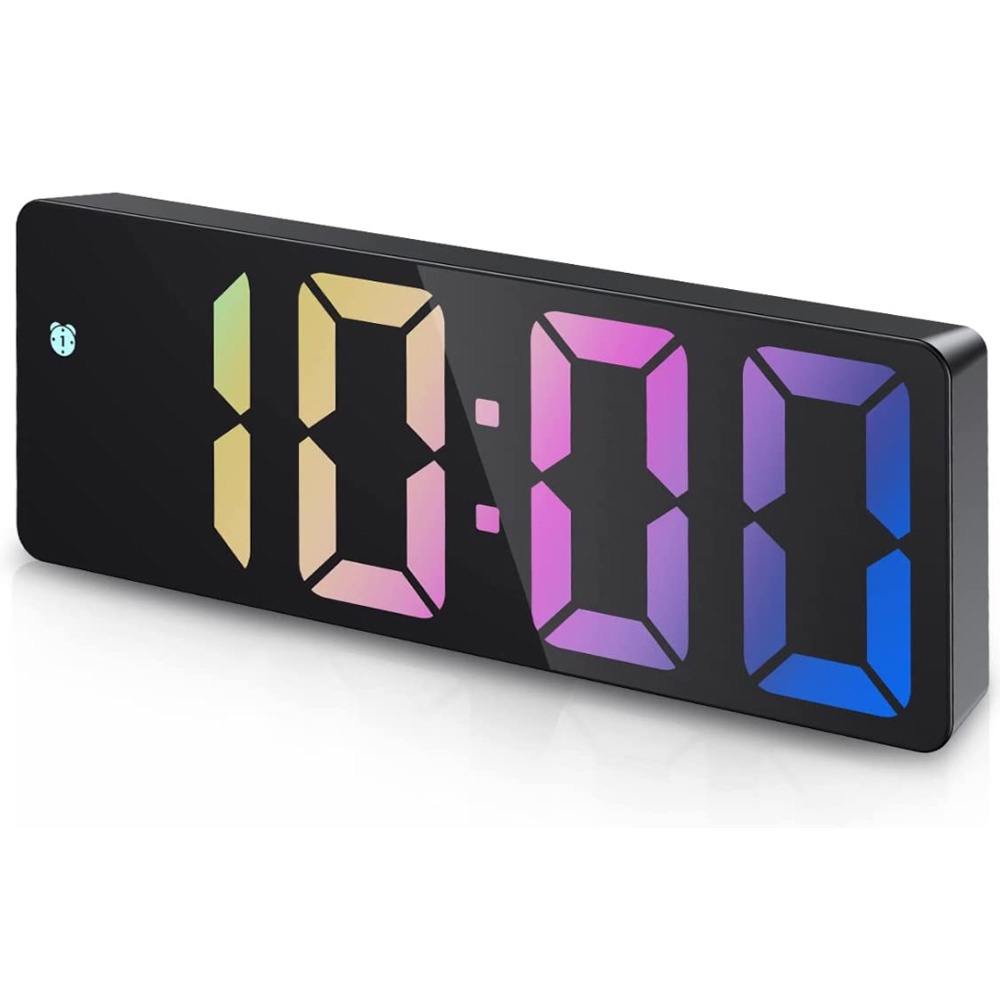 Smart Voice Control LED Clock Bedside Digital Alarm Clocks Desktop ...