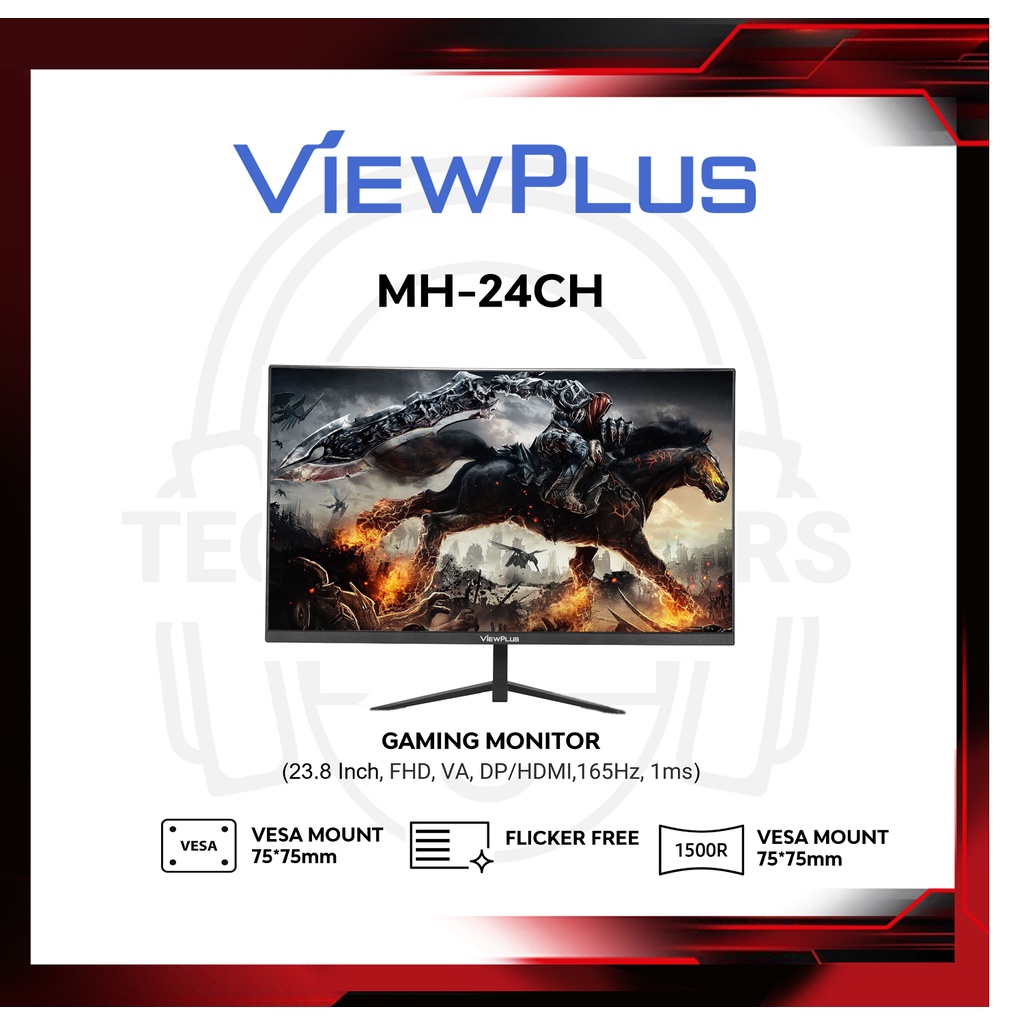 Viewplus ML-24CH 23.8" 165Hz Curved Gaming Monitor (FHD, VA, DP/HDMI, 1ms) | Shopee Philippines