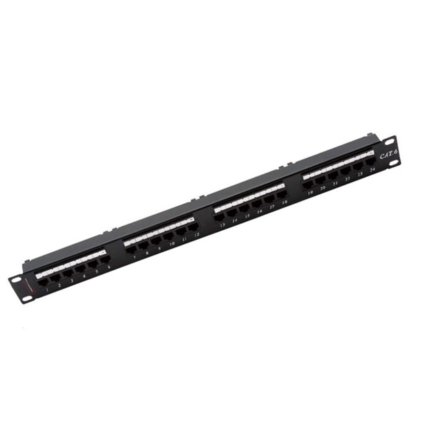 Premium Line Category 6 24port Unshielded Patch Panel w/ Labeling ...
