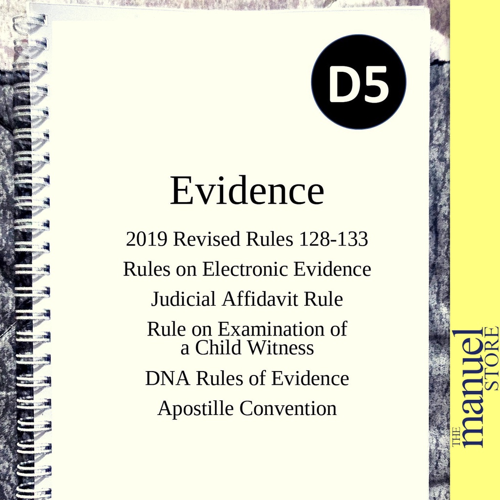 Notebook Codal (2025) - Evidence, 2019 Revised Rules of Court ...