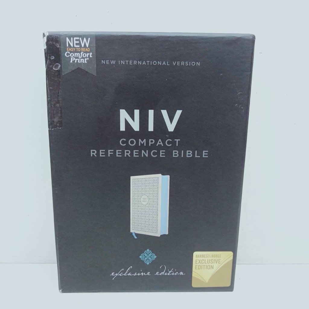 NIV COMPACT REFERENCE BIBLE, TAN / BLUE Leathersoft(SOFTCOVER) BY ...