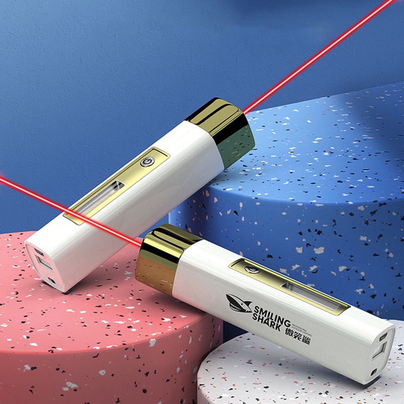 Mini Laser Flashlight With COB Side Light Laser Long-range Teasing Cat ...