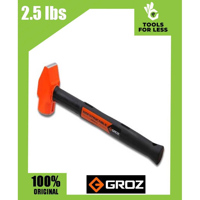 Groz Indestructible Handle Cross Pein Hammer 2.5 lbs. | Shopee Philippines
