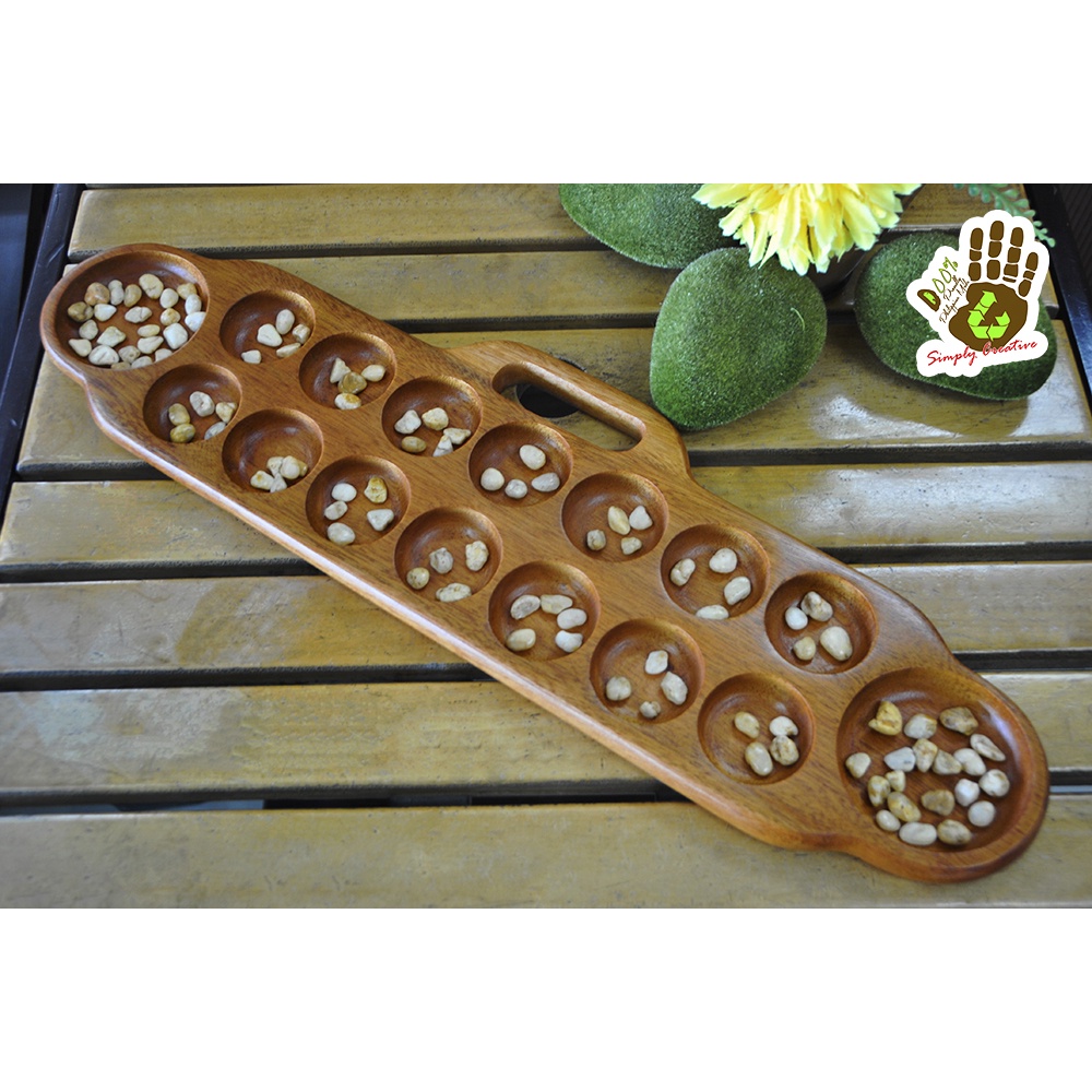Simply Creative Wooden Sungka Tray w/ Free Pebbles | Shopee Philippines