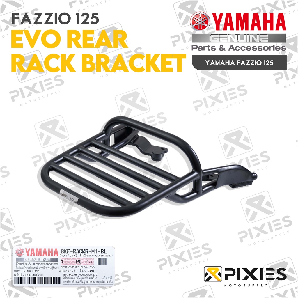 BKFRACKRM1BL Yamaha Fazzio 125 Evo Rear Topbox Box EVO Bracket Carrier ...