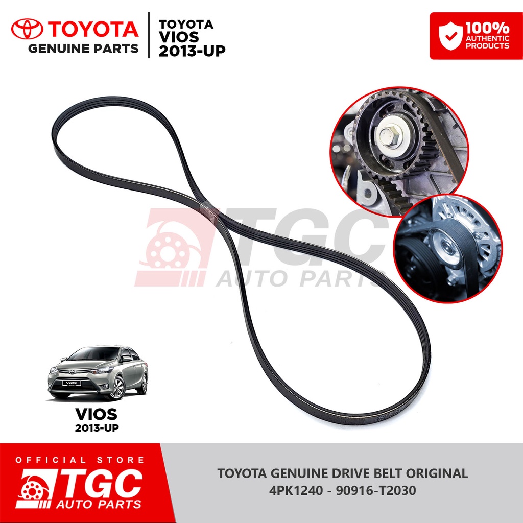 Toyota Genuine Drive Belt Original Toyota Vios 2013 - UP 4PK1240 ...