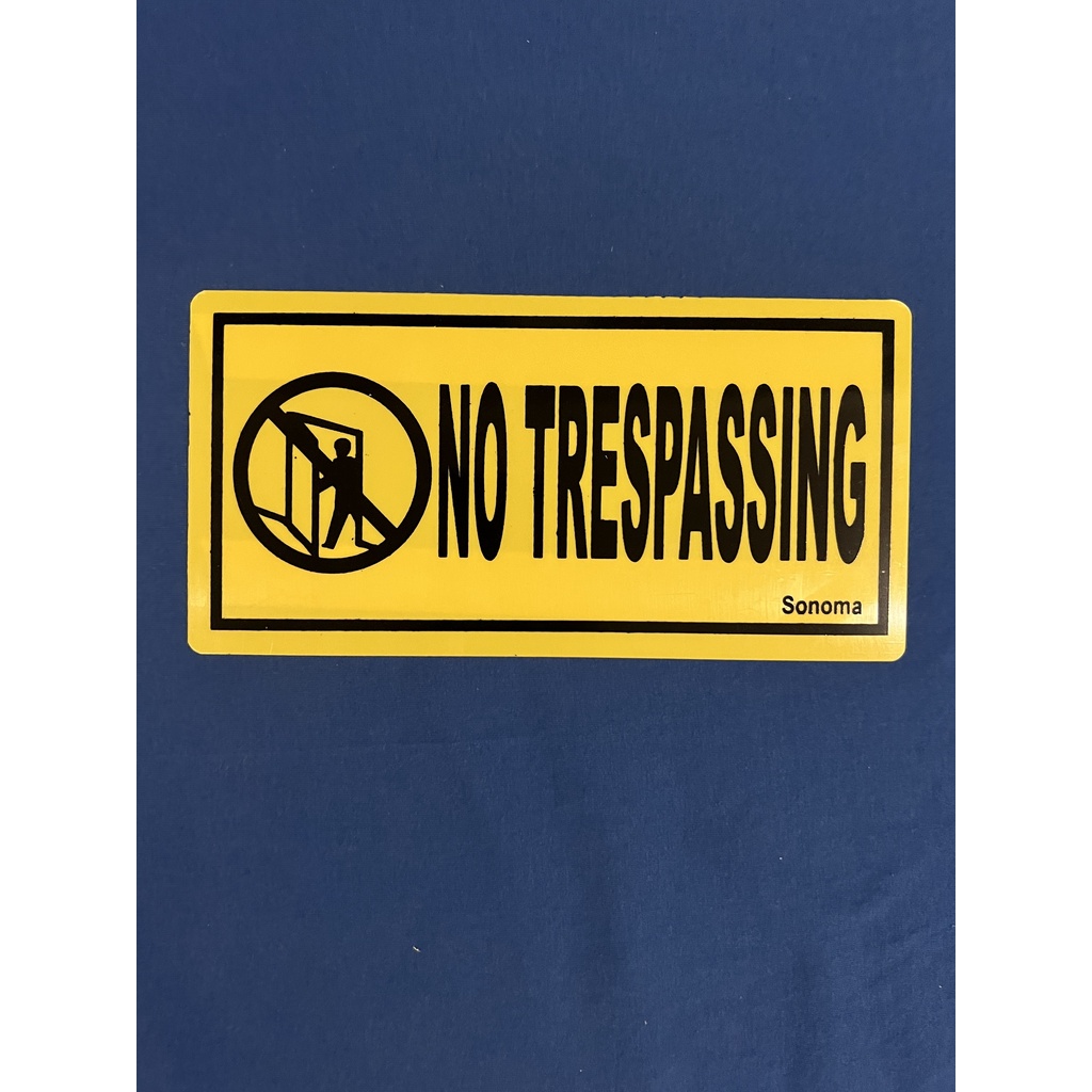 D-Mart High Impact Plastic Signage 4x8 inches No Trespassing Sign ...