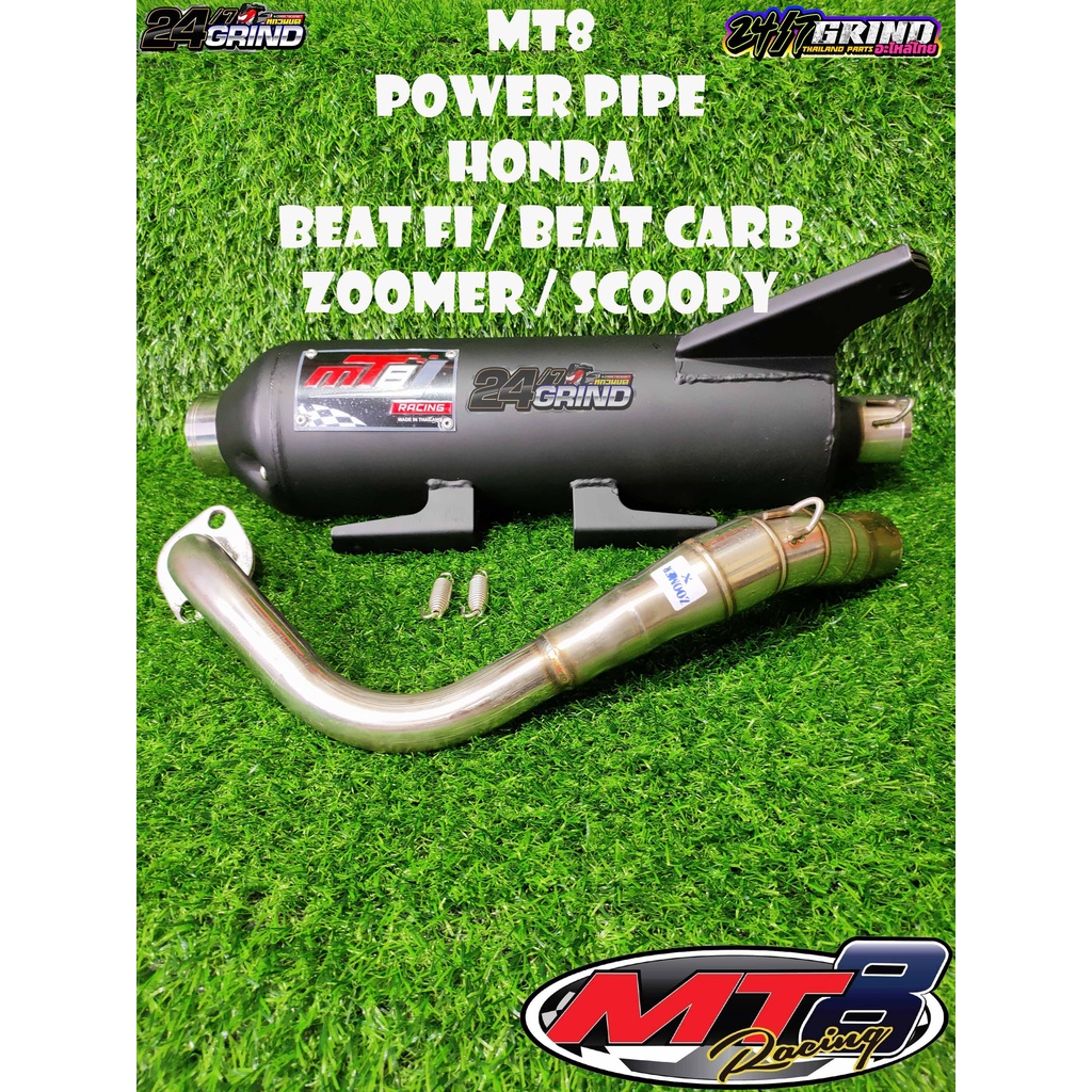 MT8 POWER PIPE HONDA BEAT FI / BEAT CARB / ZOOMER / SCOOPY STAINLESS ...