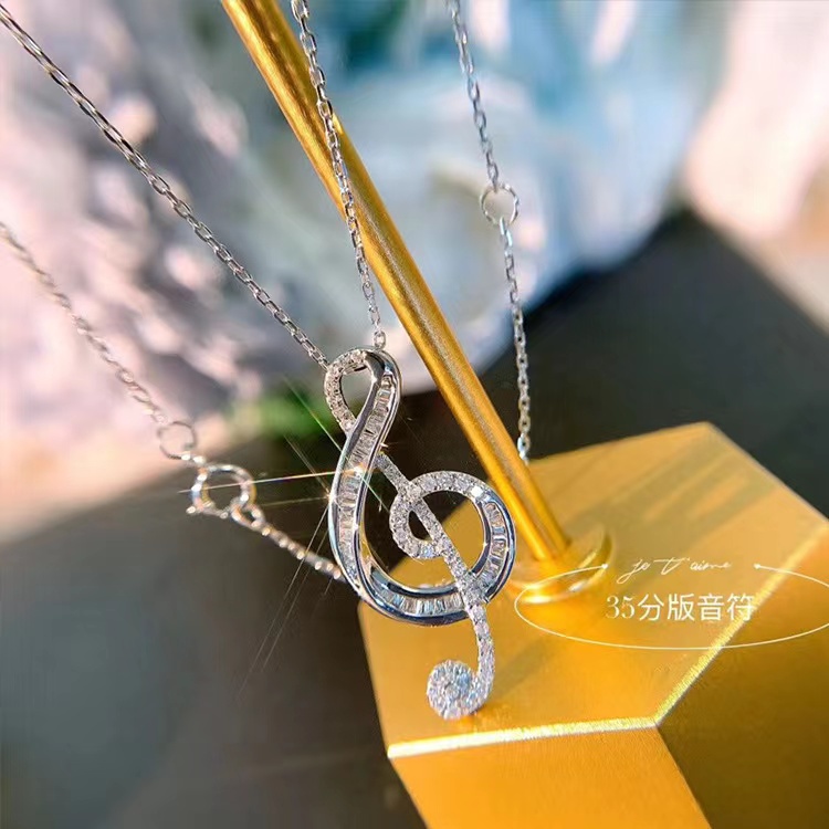 Music Clef Necklace Music Note Lady Necklace Creative Gifts | Shopee ...